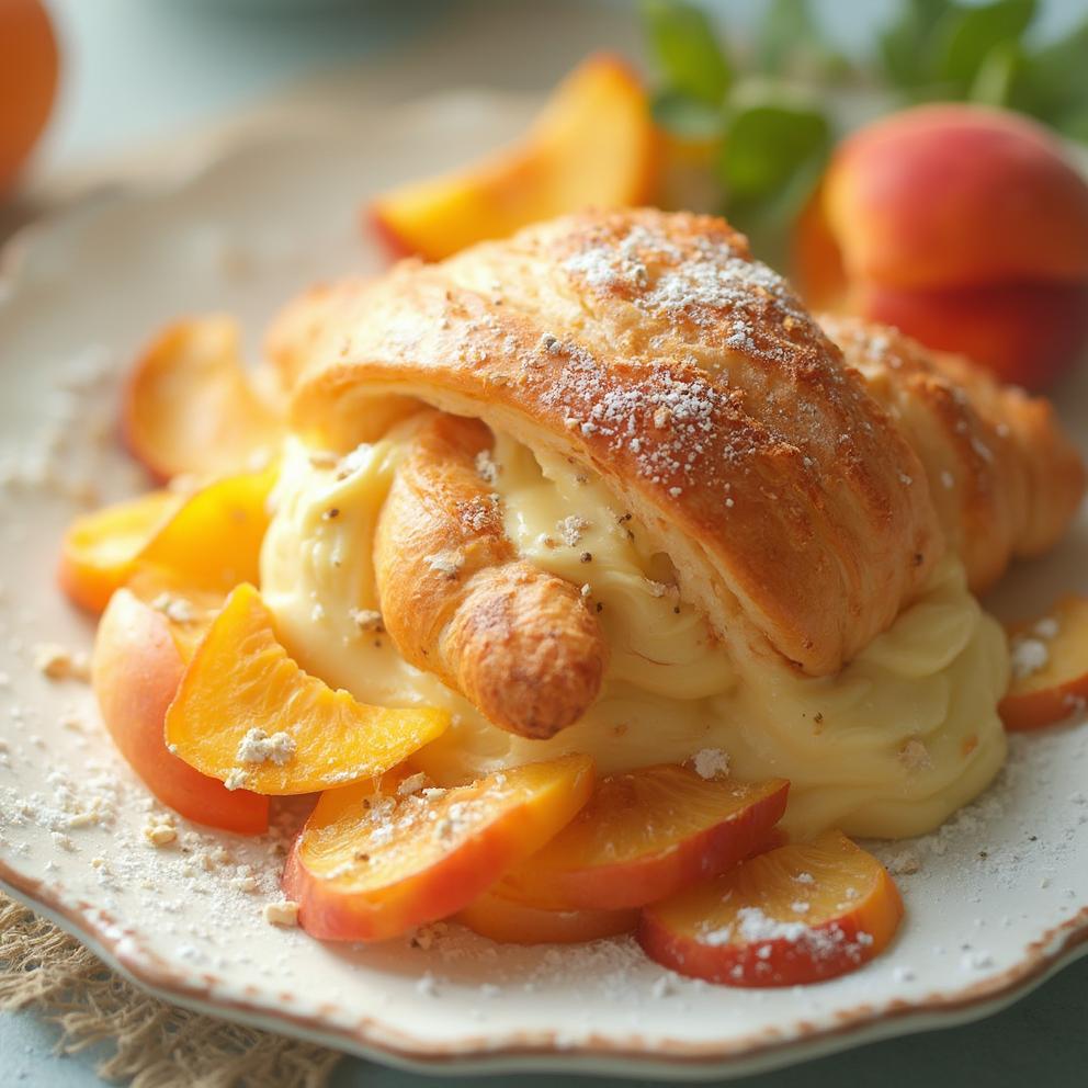 Peach Cream Croissant