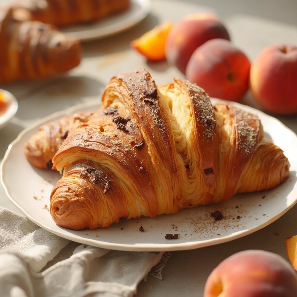 Peach Nutella Croissant