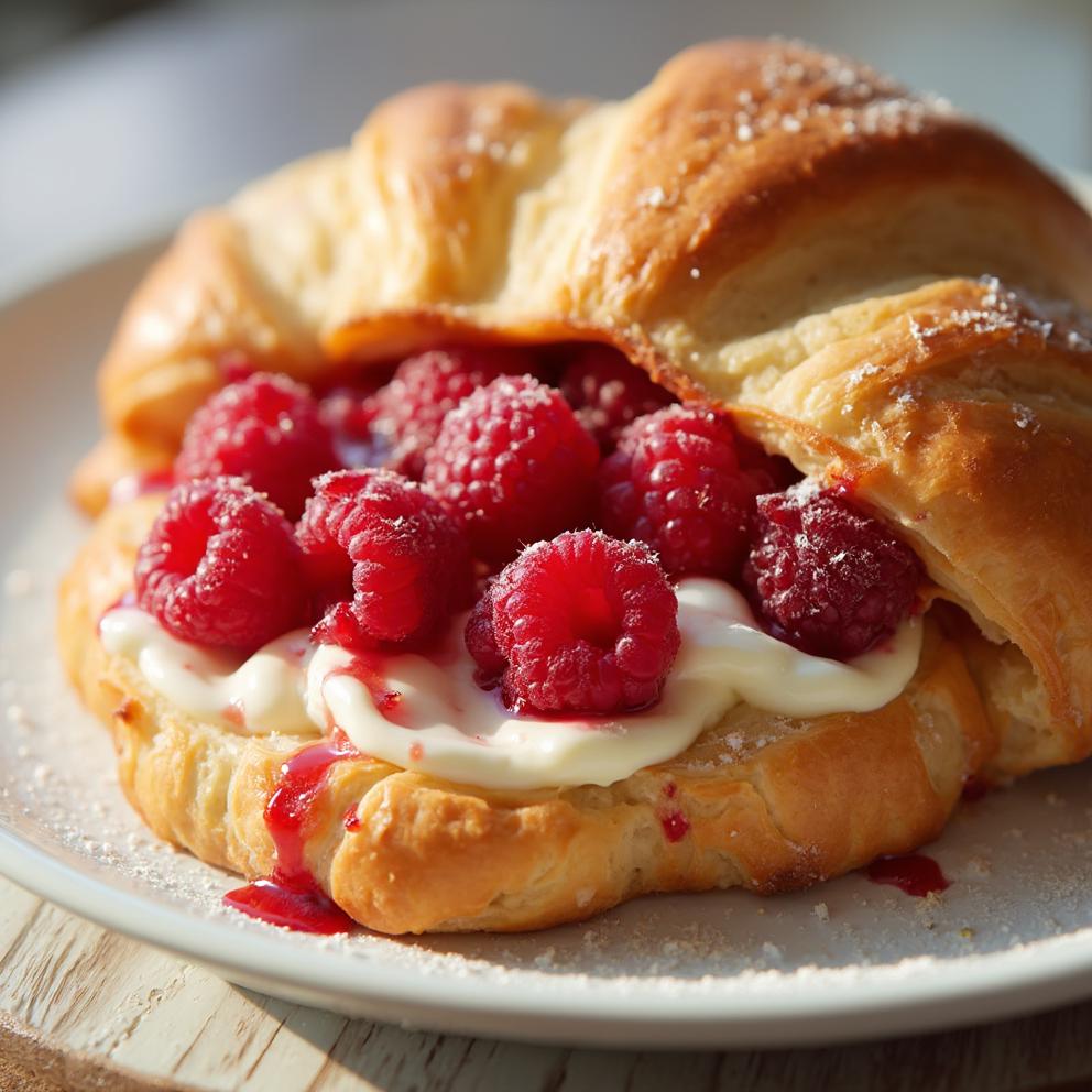 Raspberry and Cream Cheese Croissant