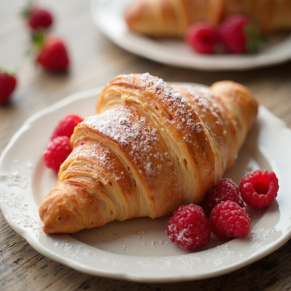 Raspberry and White Chocolate Croissant