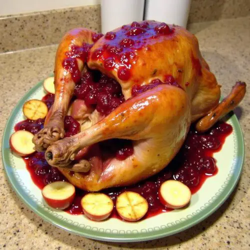 Roasted Turkey with Cranberry Sauce