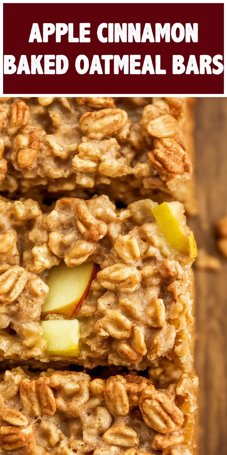 Apple Cinnamon Baked Oatmeal Bars