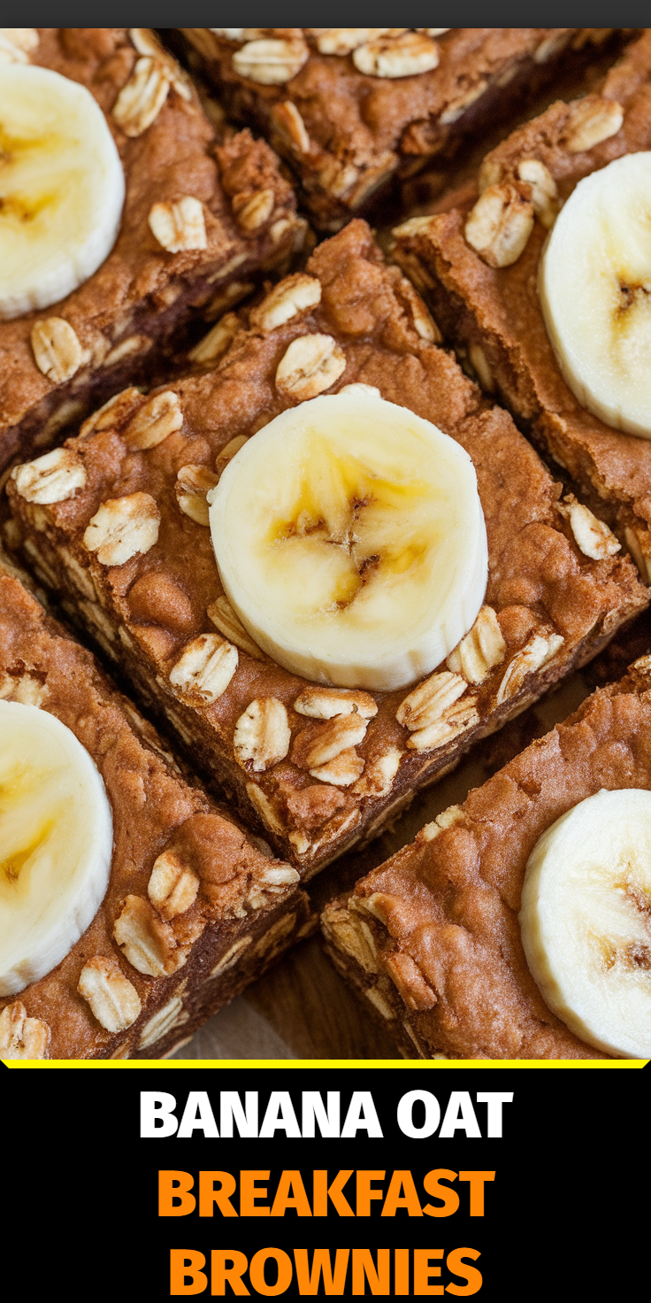 Banana Oat Breakfast Brownies