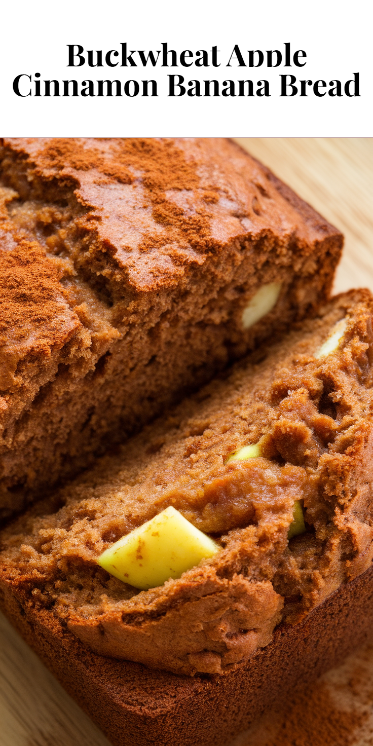 Buckwheat Apple Cinnamon Banana Bread