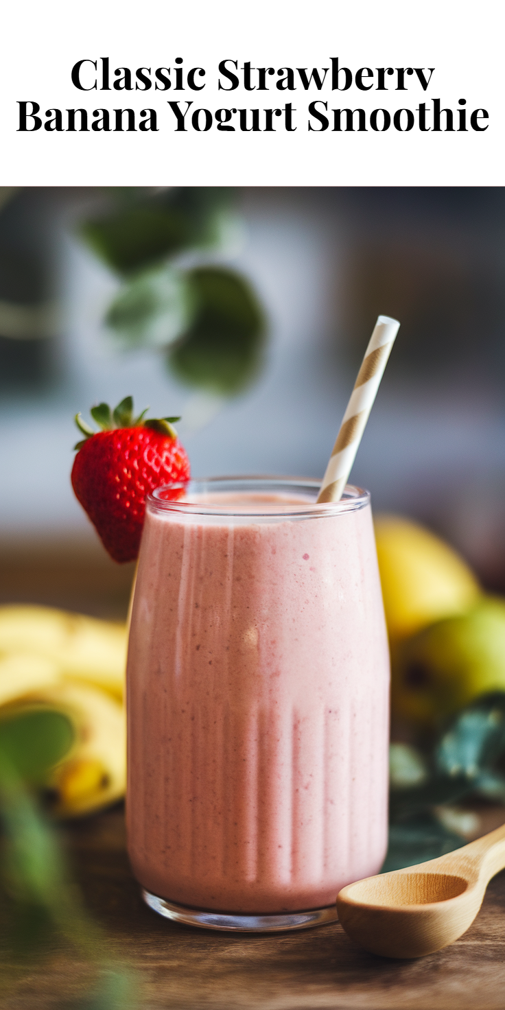 Classic Strawberry Banana Yogurt Smoothie