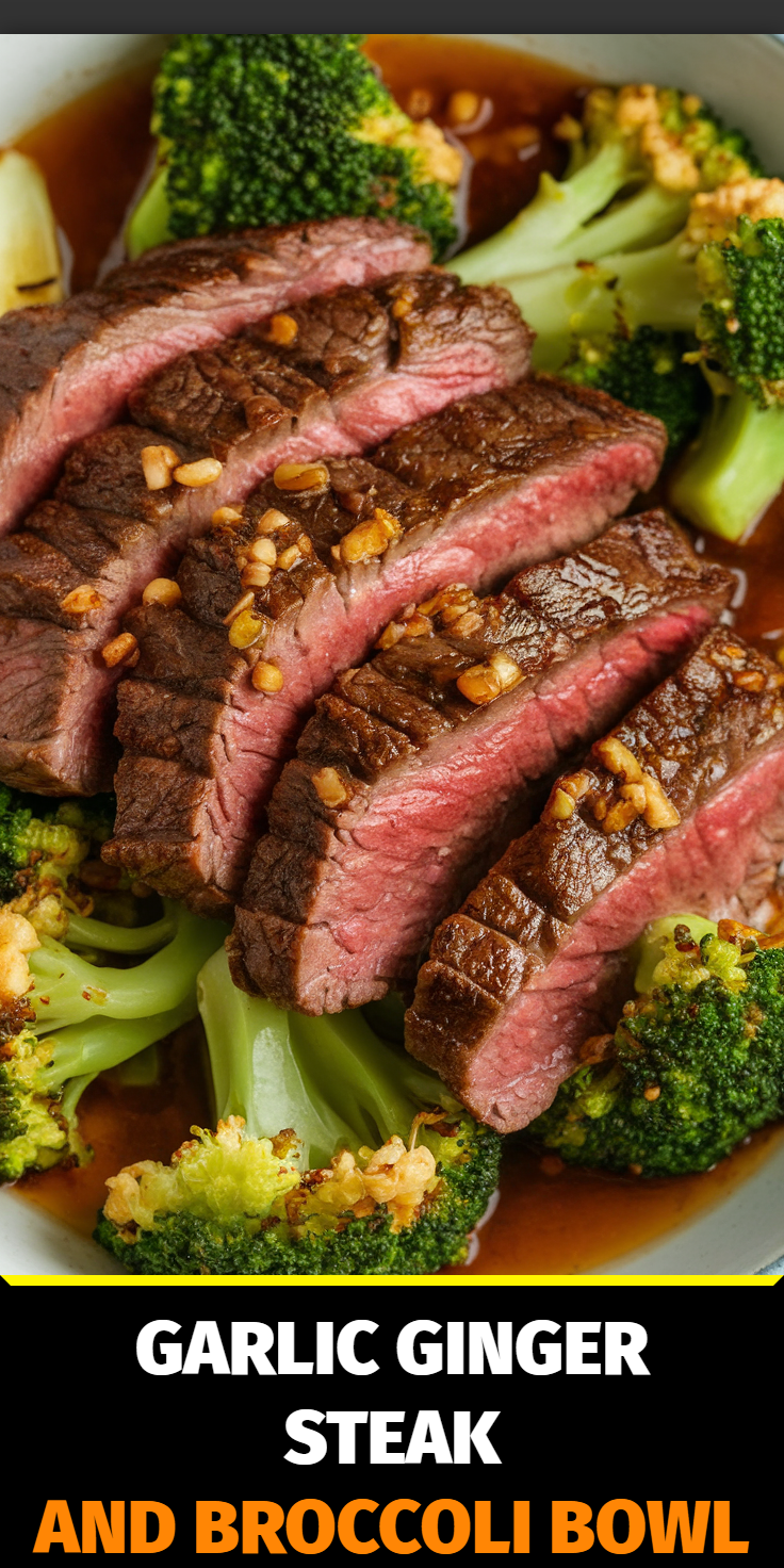 Garlic Ginger Steak and Broccoli Bowl
