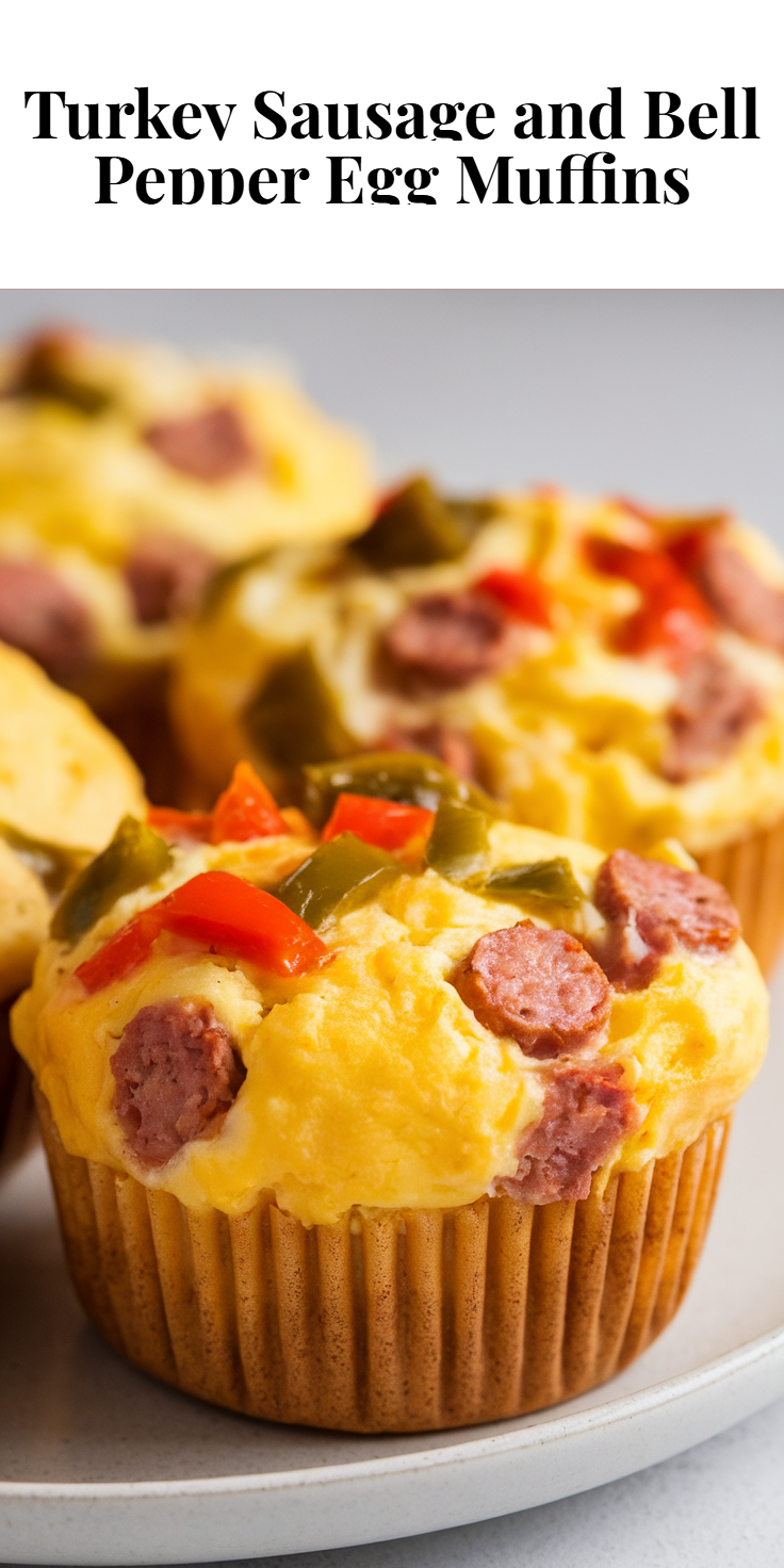 Turkey Sausage and Bell Pepper Egg Muffins