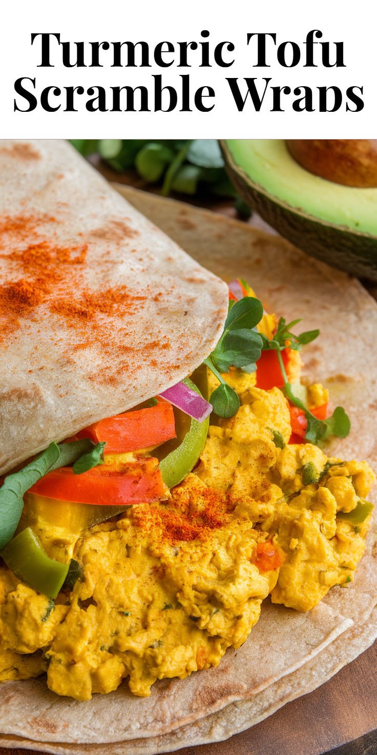 Turmeric Tofu Scramble Wraps